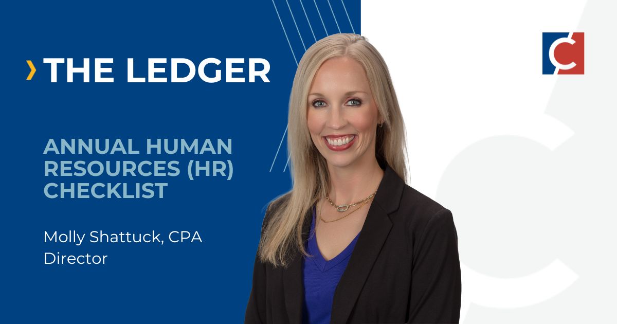The Ledger: Annual Human Resources (HR) Checklist | Centennial Tax ...